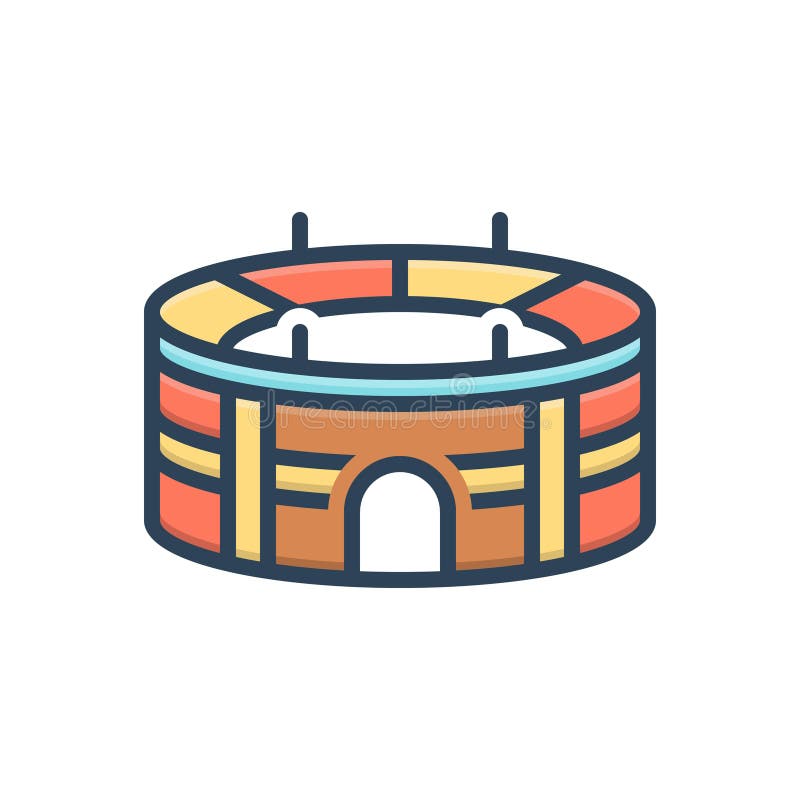 Color Illustration Icon for Stadium, Arena and Amphitheater Stock ...