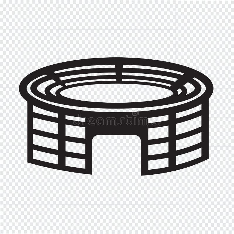 Stadium Icon in Simple Style Stock Vector - Illustration of facade ...