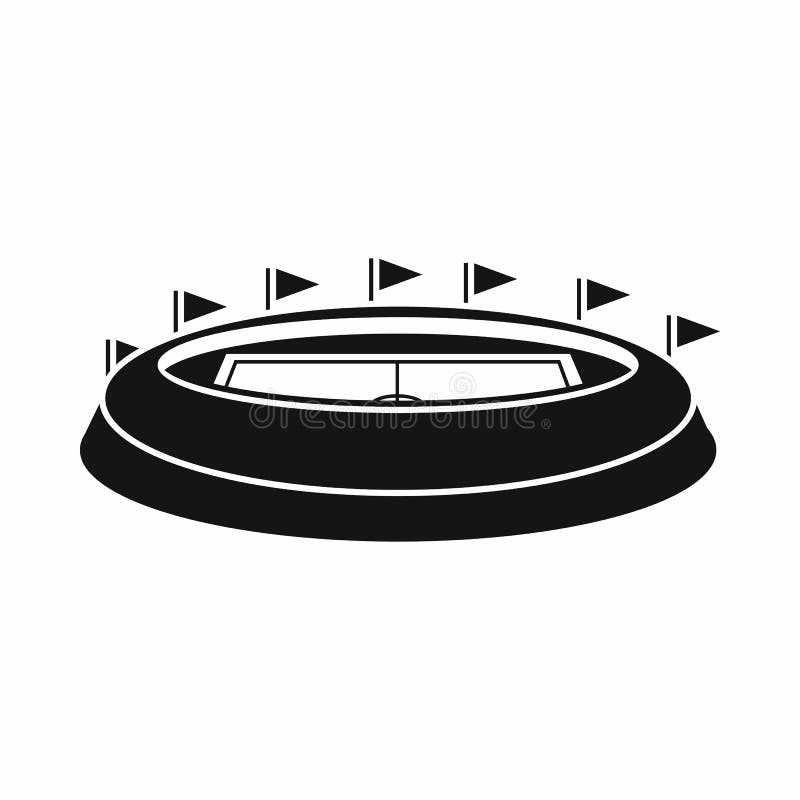 Stadium Icon in Simple Style Stock Vector - Illustration of basketball ...
