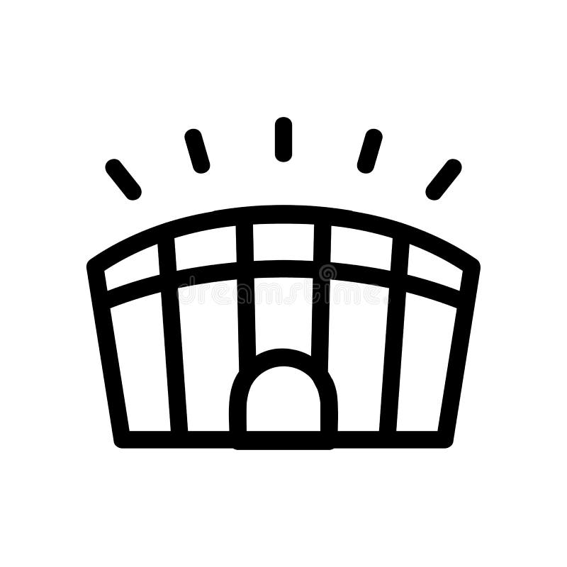 Stadium Icon Vector. Isolated Contour Symbol Illustration Stock Vector ...