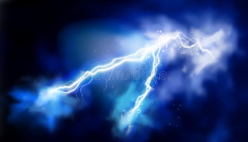Electric Storm. Light Effects. Vector Illustration. Stock Vector ...