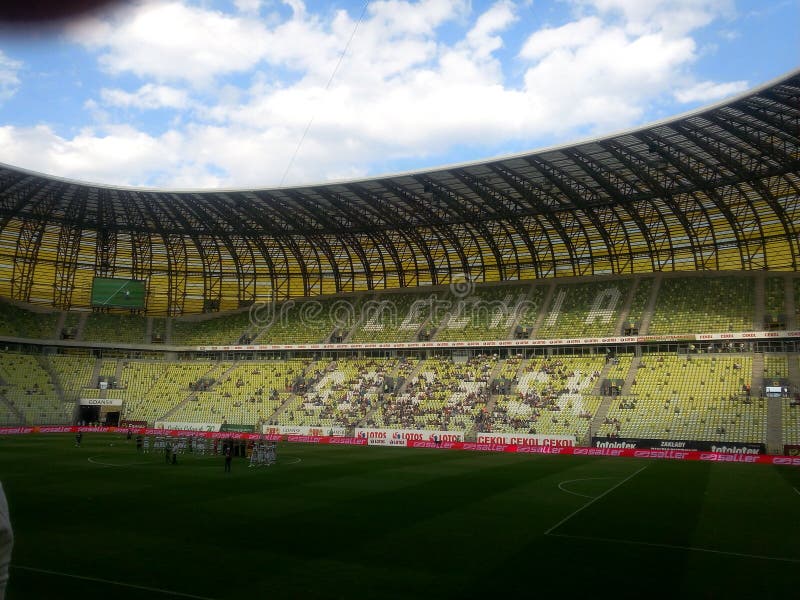 Stadium editorial photo. Image of field, lechia, pitch - 106327601