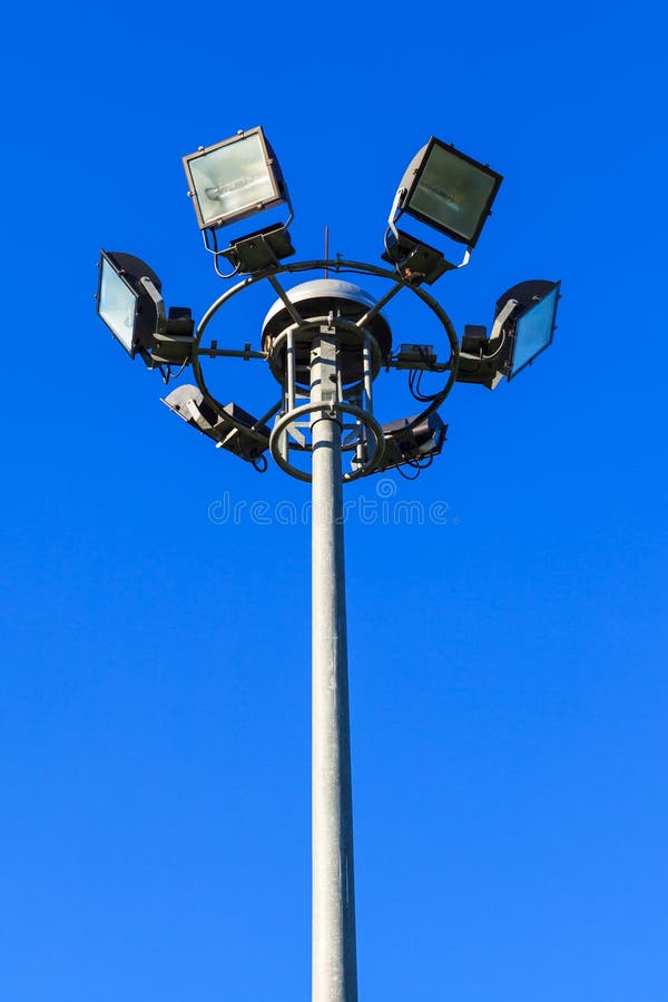 Stadium light pole stock image. Image of lantern, concert - 34379997