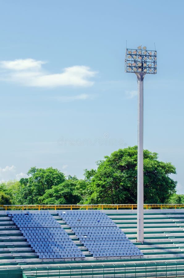 Stadium light tower stock photo. Image of decoration - 40963868
