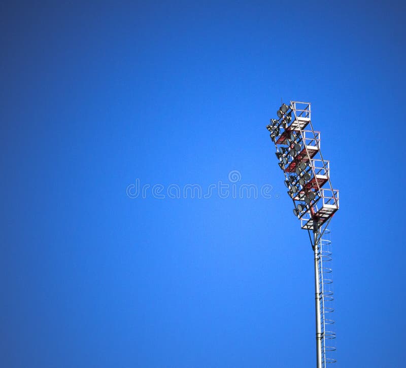 Stadium Lighting Large Lantern, Sky Stock Image - Image of stadium ...