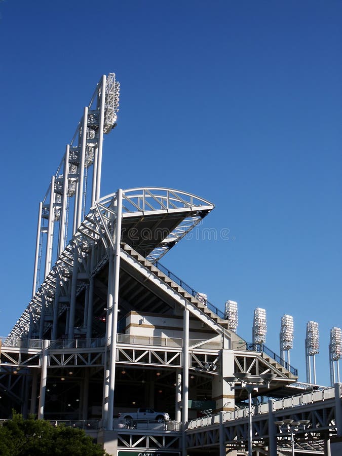 Stadium lights stock image. Image of cleveland, stands - 189757