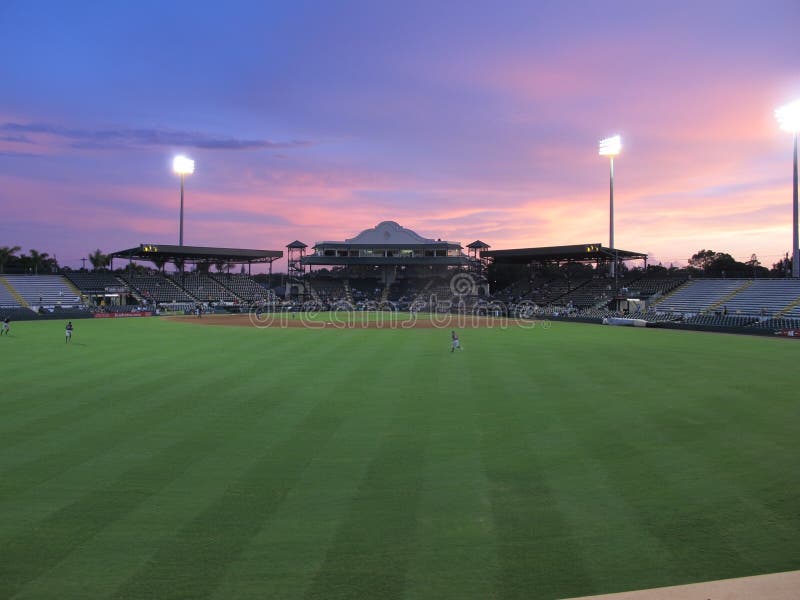 Stadium Lights at a Ballpark Editorial Stock Image - Image of america ...