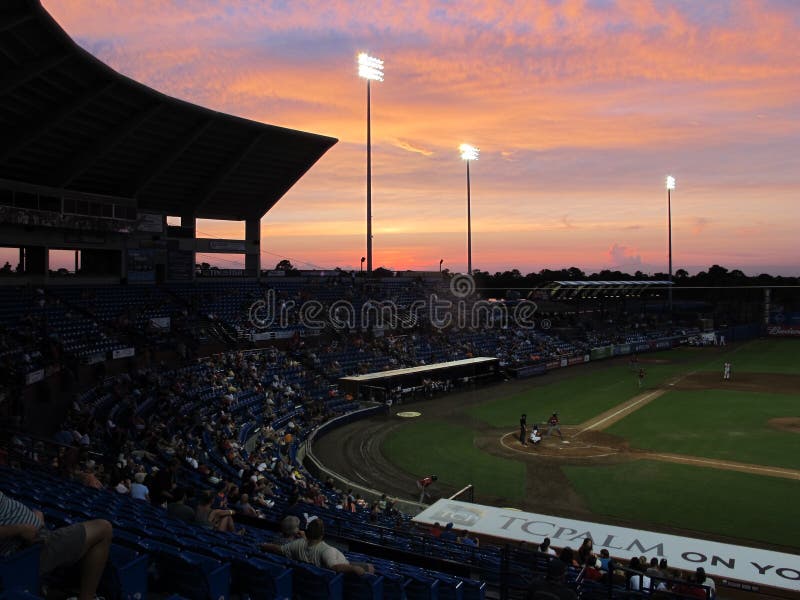 Stadium Lights at a Ballpark Editorial Stock Image - Image of baseball ...
