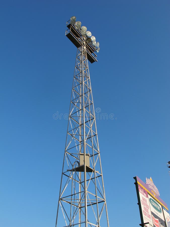Stadium Lights at a Ballpark Editorial Image - Image of electricity ...