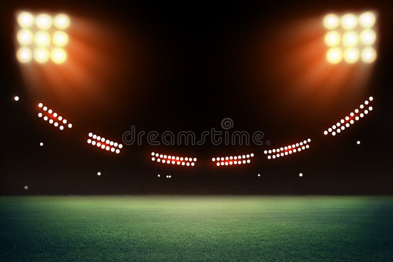 Stadium in Lights and Flashes Stock Photo - Image of ball, champion ...