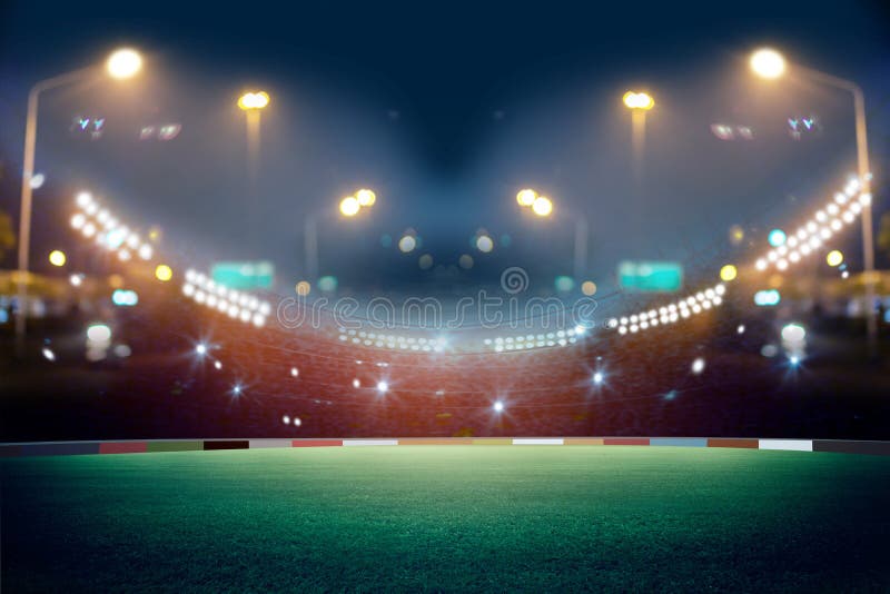 Stadium in Lights and Flashes. Stock Image - Image of championship ...