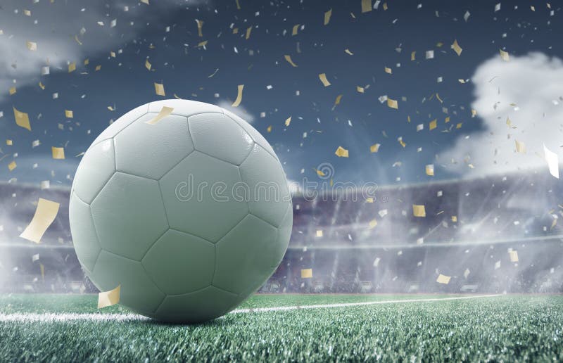 Stadium Night before the Match. Stock Image - Image of play, sport ...