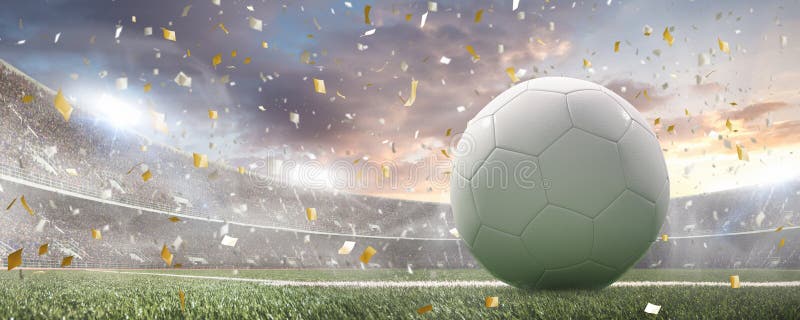 Stadium Night before the Match. Stock Image - Image of play, sport ...