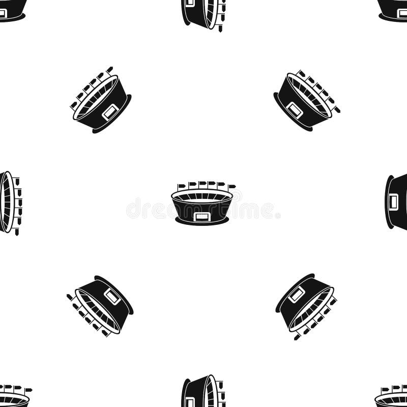 Stadium Pattern Seamless Black Stock Vector - Illustration of ...