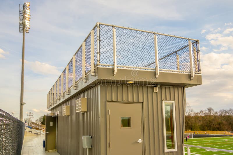 Stadium press box n booth stock photo. Image of grey - 51653486