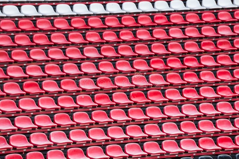 Stadium red seats stock photo. Image of background, bench - 62064974