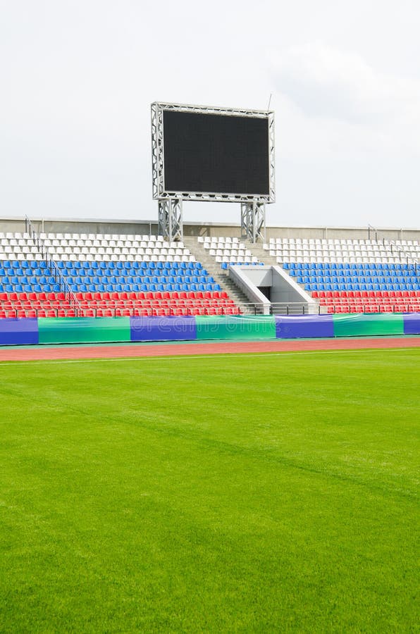 Stadium screen stock image. Image of seat, blue, vertical - 21118677