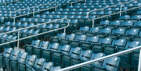 Stadium Seating stock image. Image of green, railing, seats - 2968957