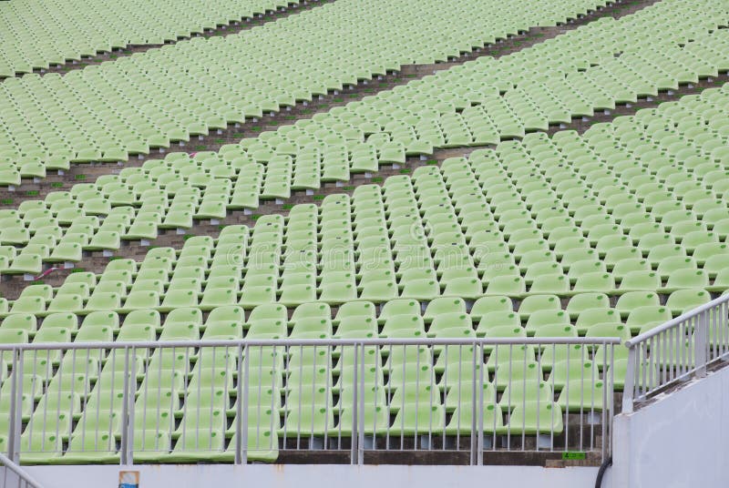 Stadium Seats in Yellow and Green Color Stock Photo - Image of outdoors ...