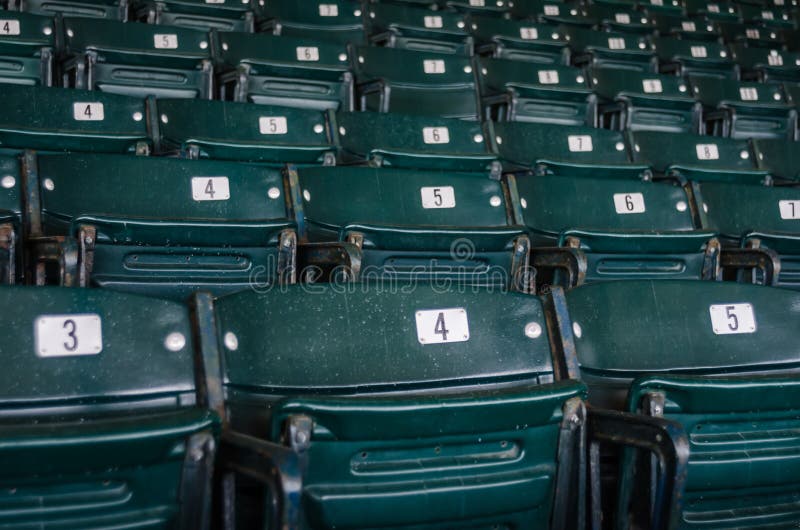 Stadium Seats Three Quarter View Stock Photo - Image of audience ...