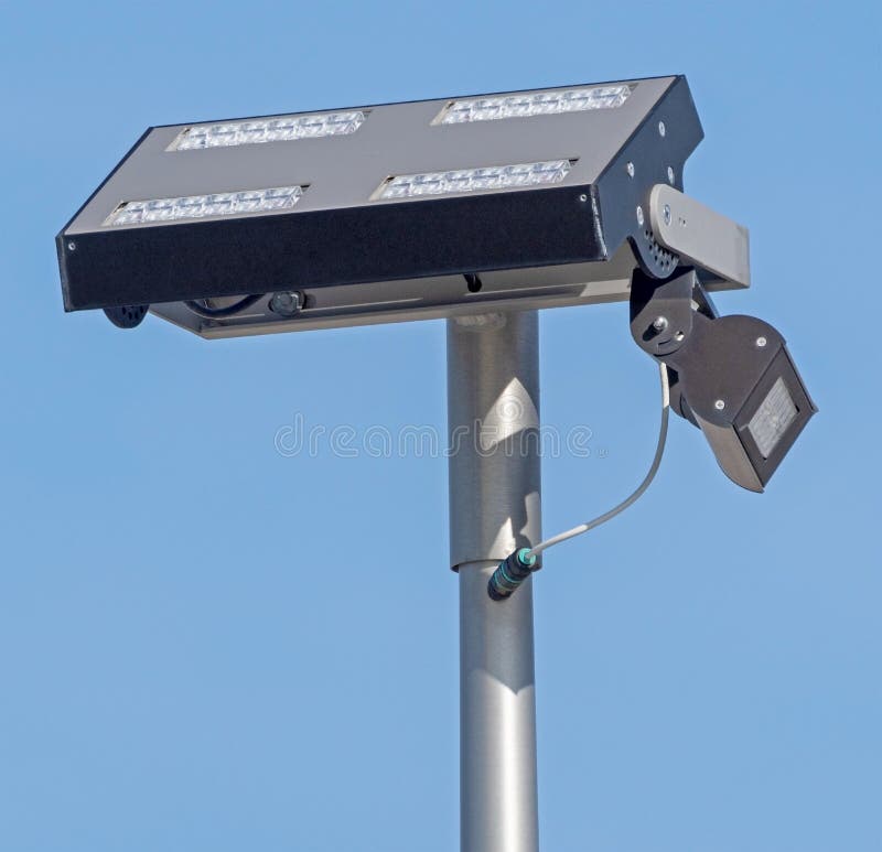 Stadium Spot-light Tower Over Sky Stock Image - Image of outdoor, spot ...