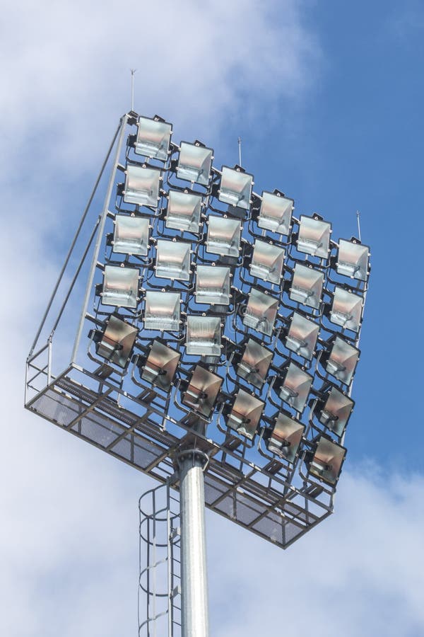 Stadium Spotlight stock photo. Image of pole, steel, structure - 26949704