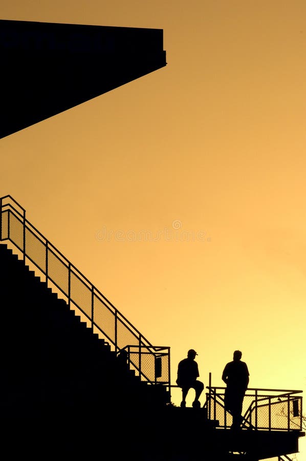 Stadium sunset fans 01 stock image. Image of fans, sunset - 2354657