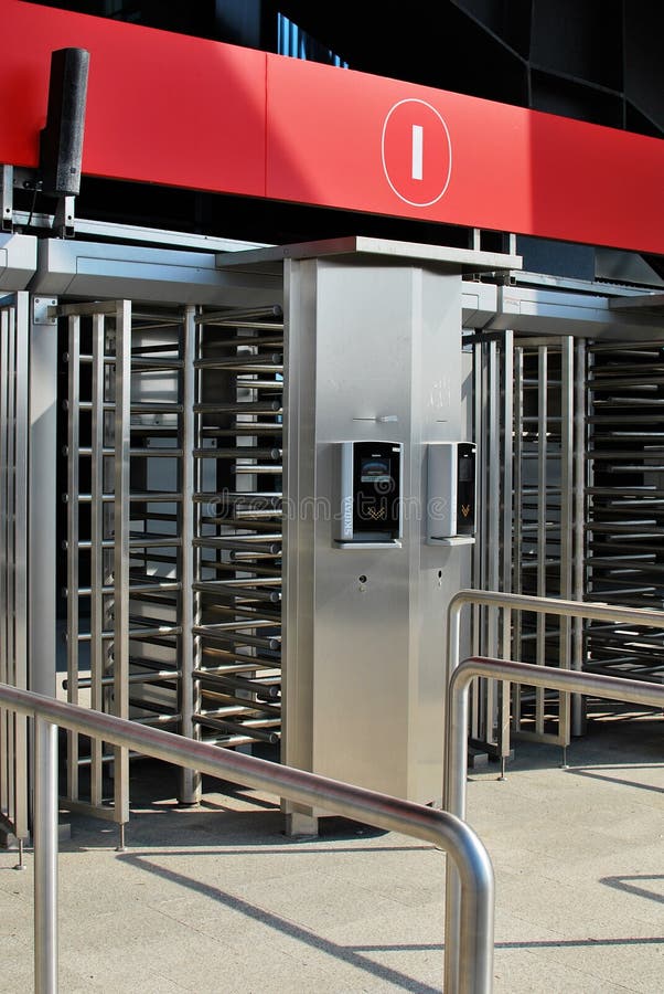 Stadium ticket check point editorial stock image. Image of access ...