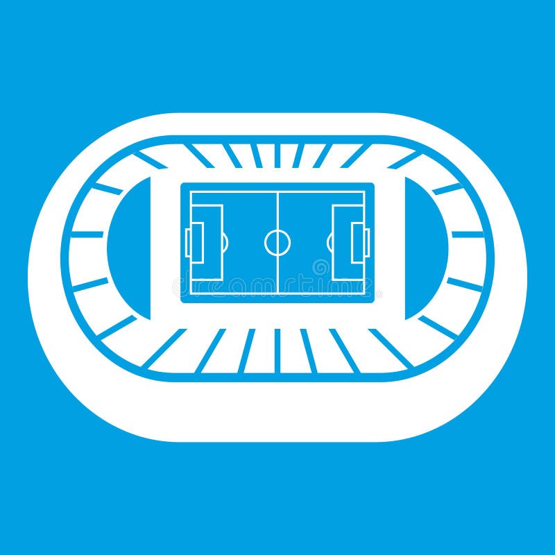 Stadium Top View Icon White Stock Vector - Illustration of build ...