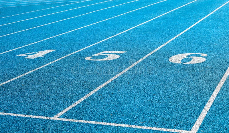 Stadium track stock photo. Image of four, paint, line - 54896694