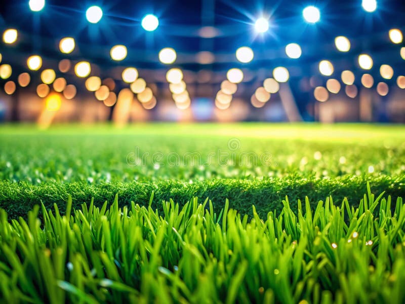Stadium Turf Closeup Intricate Artificial Grass Patterns Under Stadium ...