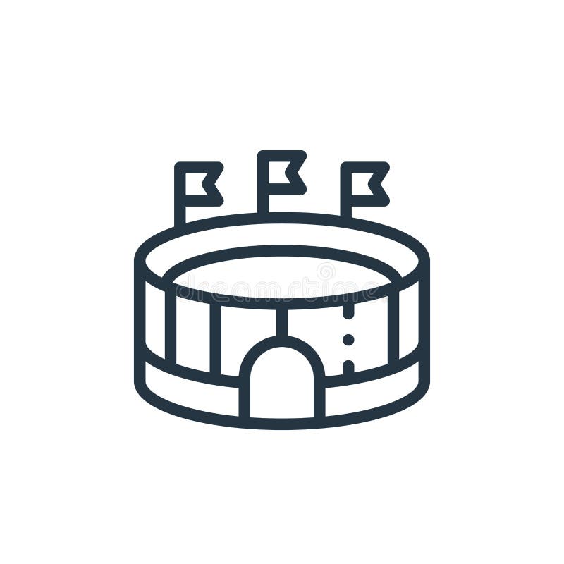Stadium Vector Icon. Stadium Editable Stroke. Stadium Linear Symbol for ...