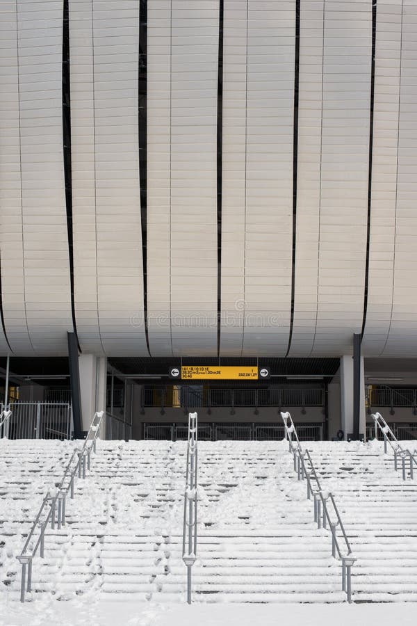 Stadium in winter stock image. Image of structure, cold - 28172113