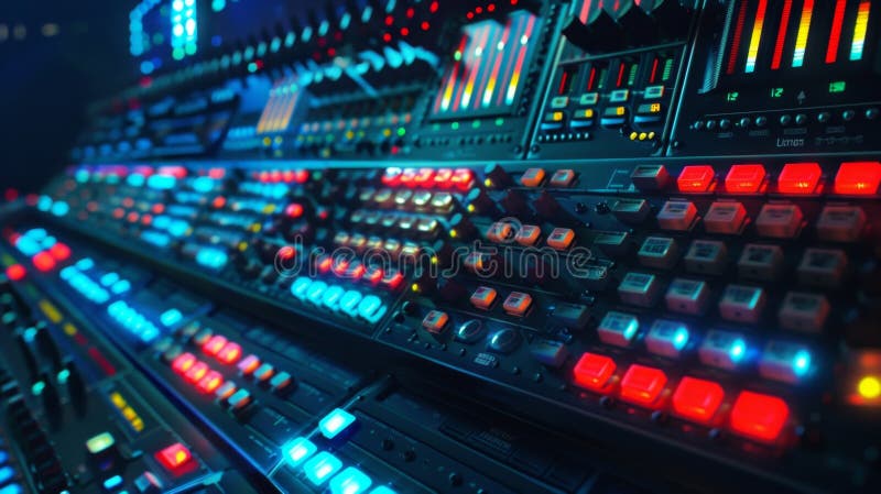 A Stadiums Lighting Control Panel Displaying a Dazzling Array of ...