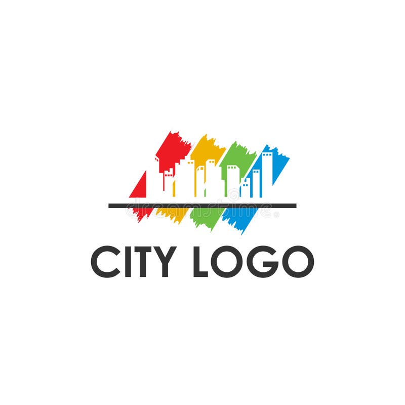 Stadt Logo Vector Art Logo Template Und Illustration Vektor Abbildung ...