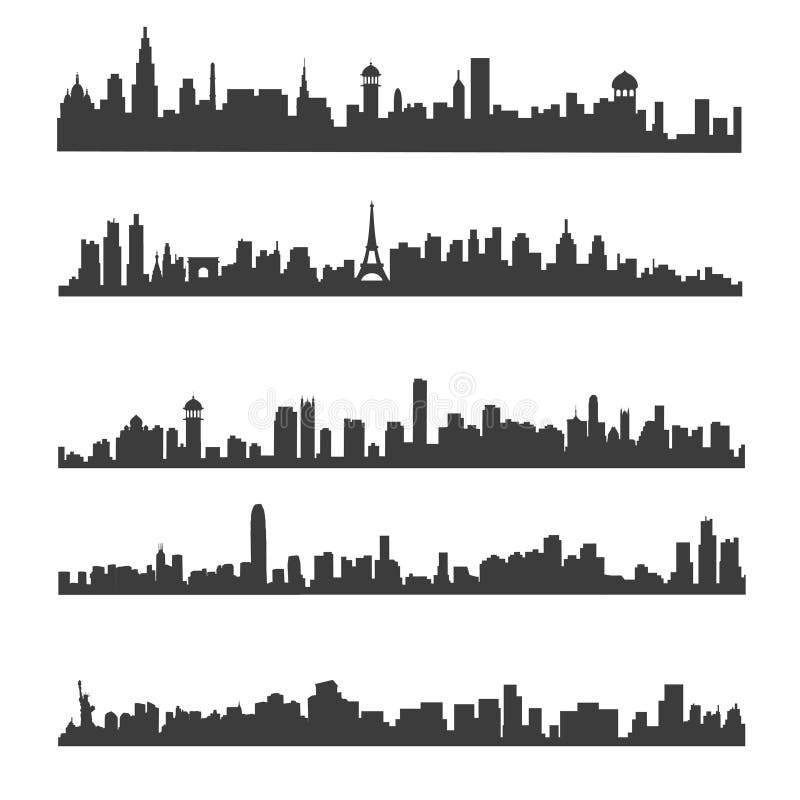 Stadtskyline in NewYork vektor abbildung. Illustration von stadt ...