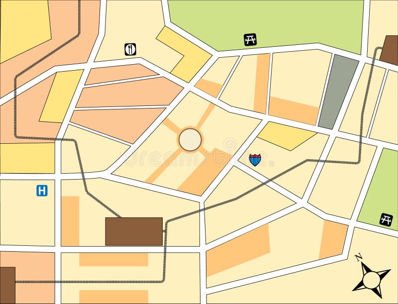 Stadt-Karte vektor abbildung. Illustration von muster - 17931580