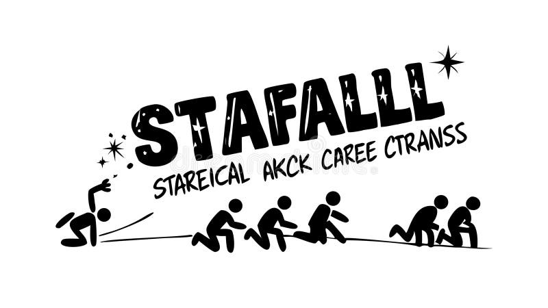 STAFAALLL Stylized Typography, Quirky Design, Unique Word Art. Vector ...