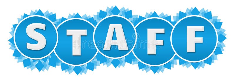 Staff Blue Circular Floral Circles Stock Illustration - Illustration of ...