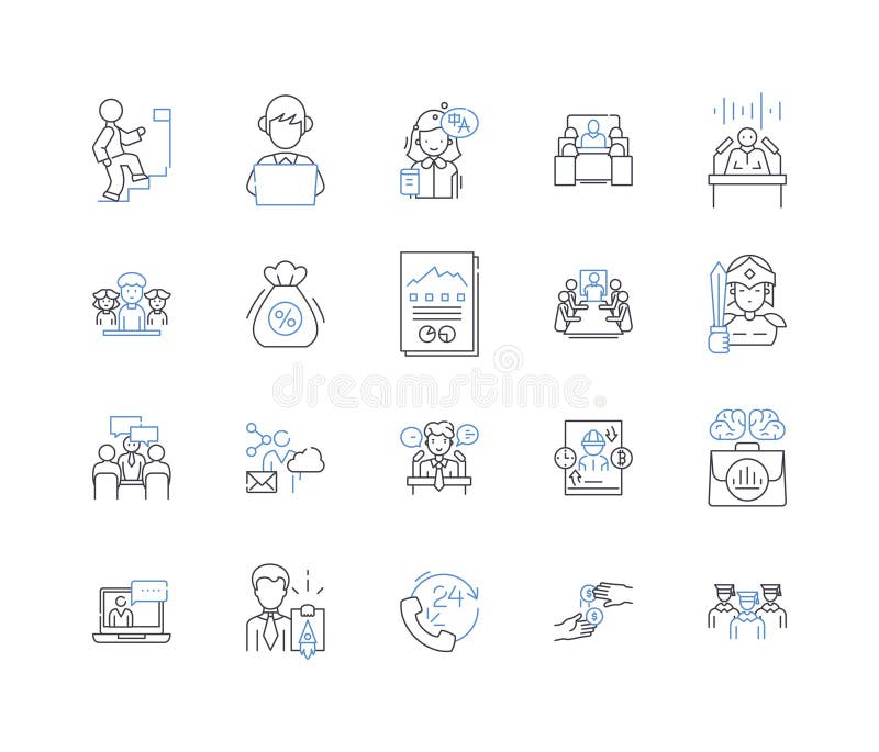 Staff Capability Line Icons Collection. Proficient, Skilled ...