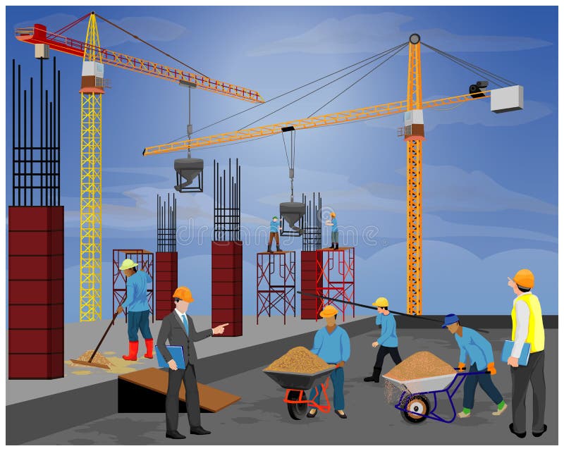 Construction Staff Characters Design. Include Foreman, Painter ...