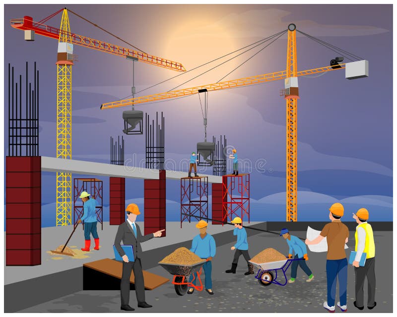 Construction Staff Characters Design. Include Foreman, Painter ...