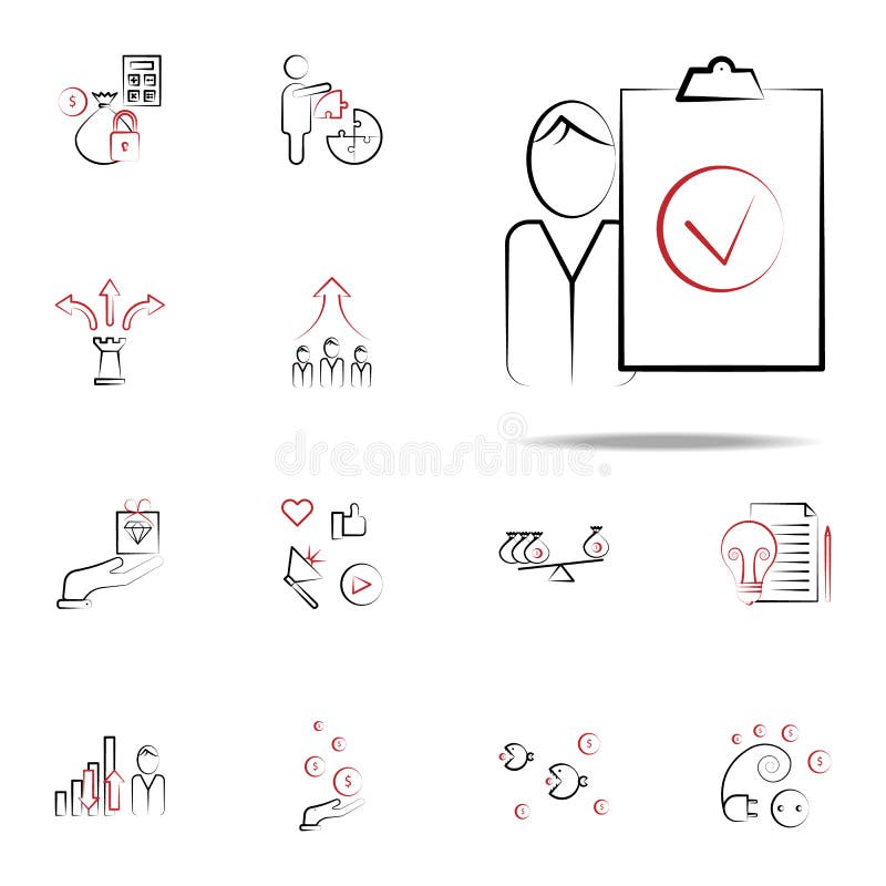 Staff Check Icon. Business and Management Icons Universal Set for Web ...