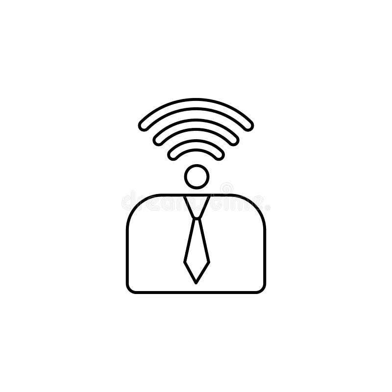 Staff Communication Signal Icon. Element of Sosial Media Network Icon ...
