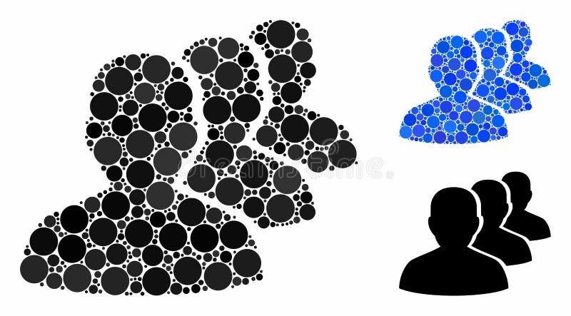 Staff Mosaic Icon of Round Dots Stock Vector - Illustration of ...