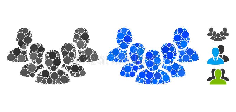 Staff Composition Icon of Round Dots Stock Vector - Illustration of ...