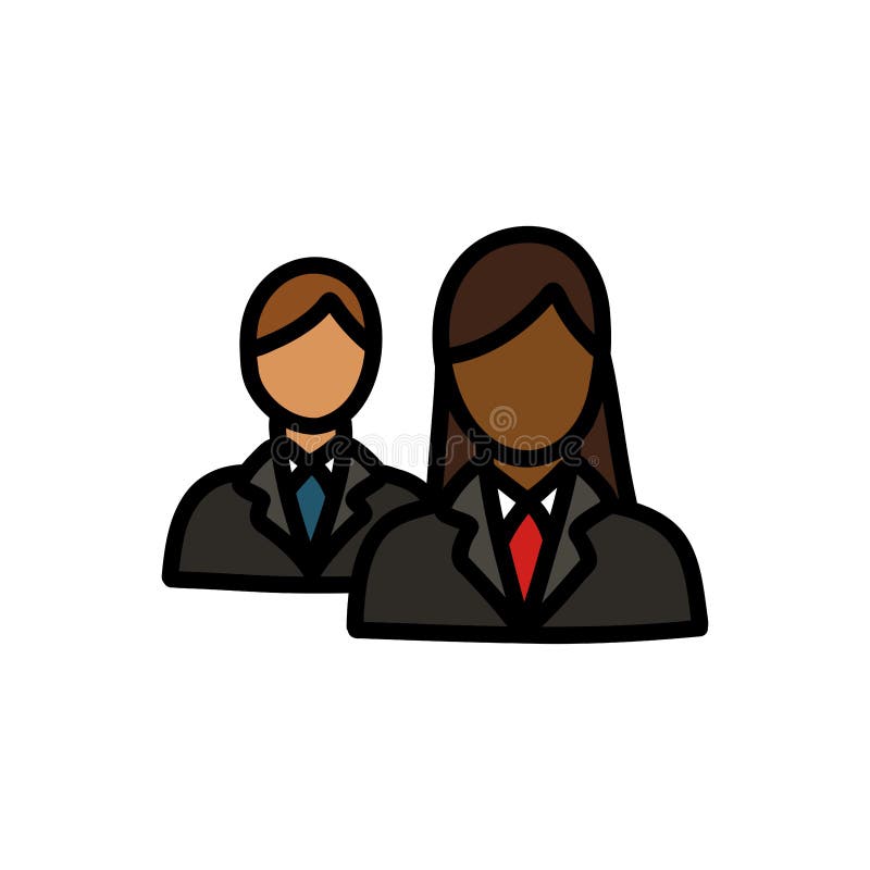 Staff Doodle Icon, Vector Color Line Illustration Stock Vector ...