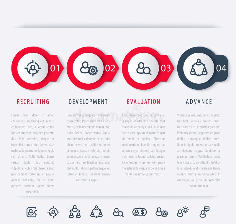 Staff, Employee Development Steps, Infographics Stock Vector ...
