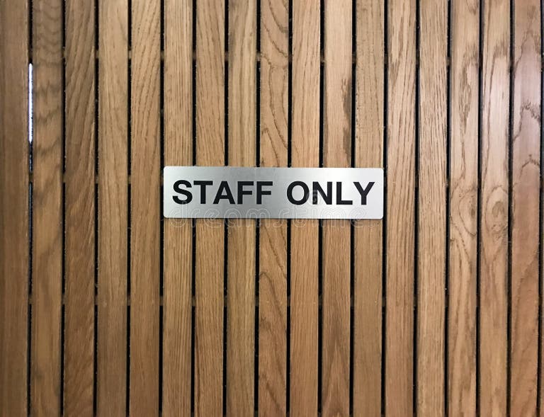 Staff only stock image. Image of cafe, staff, door, wooden - 81352681