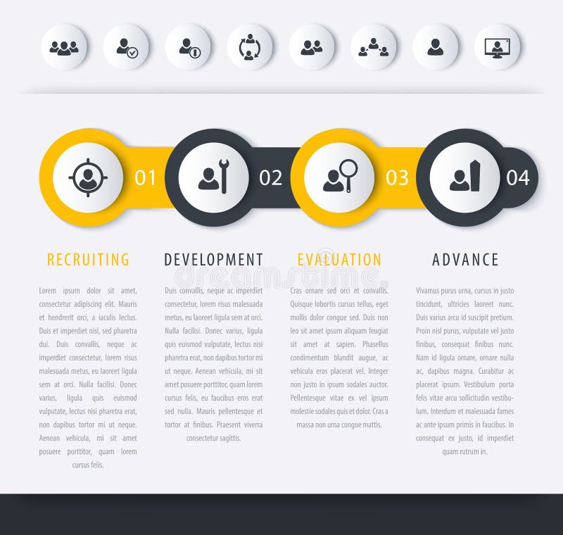 Staff, HR, Personnel Development Timeline Template Stock Vector ...